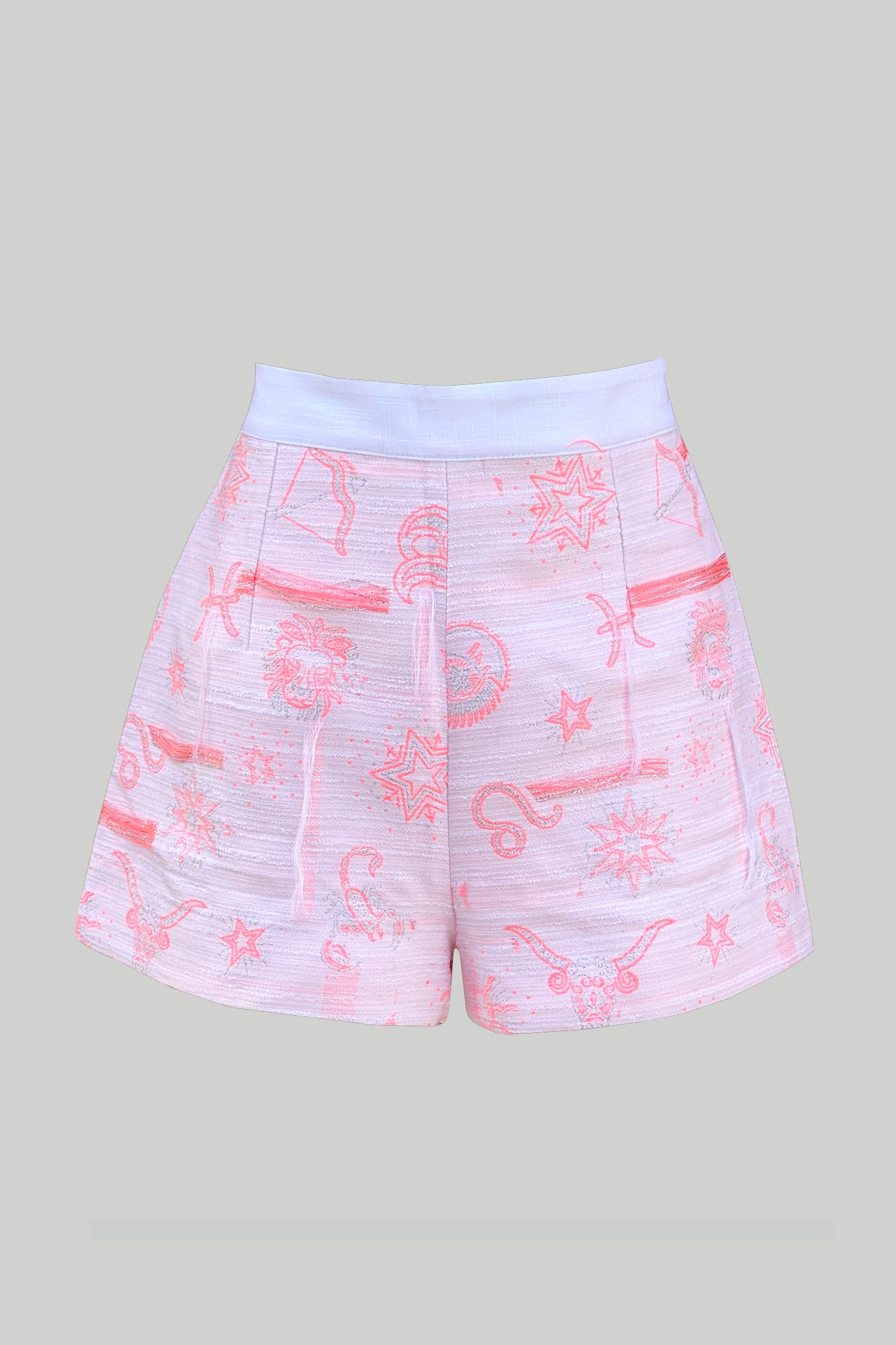 Zodiac Shorts White Geegee Collection Shop
